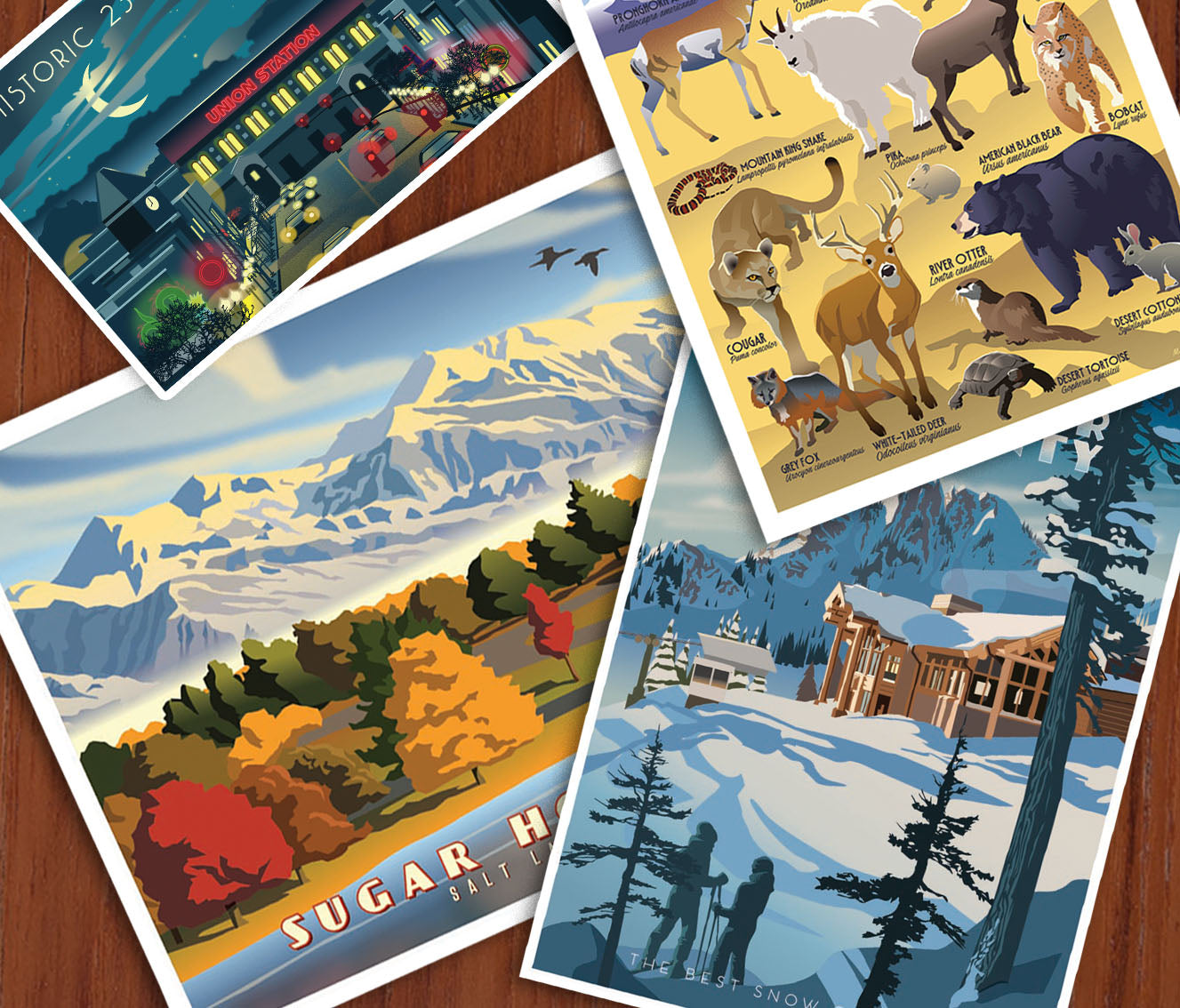 Retro Travel Posters – Fox and Raven Studio LLC